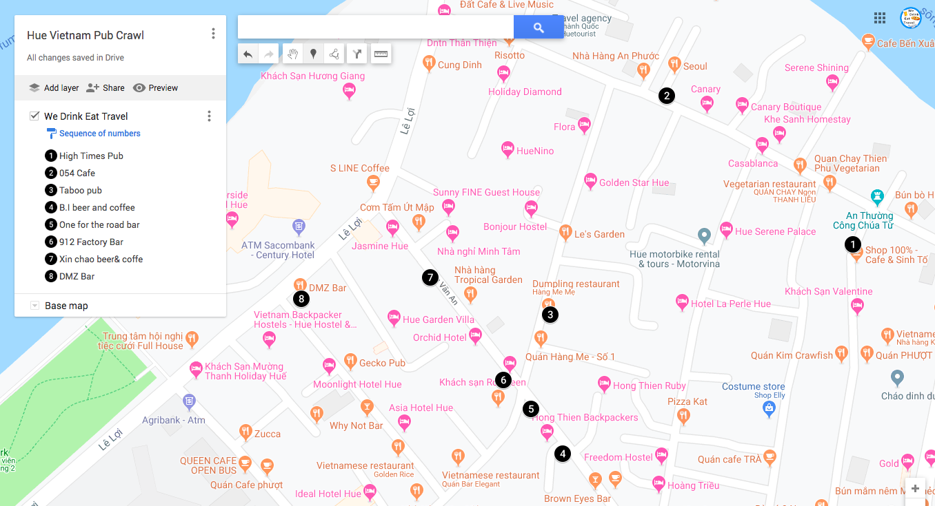How To Make A Map Using The Google Maps Website - We Drink Eat Travel